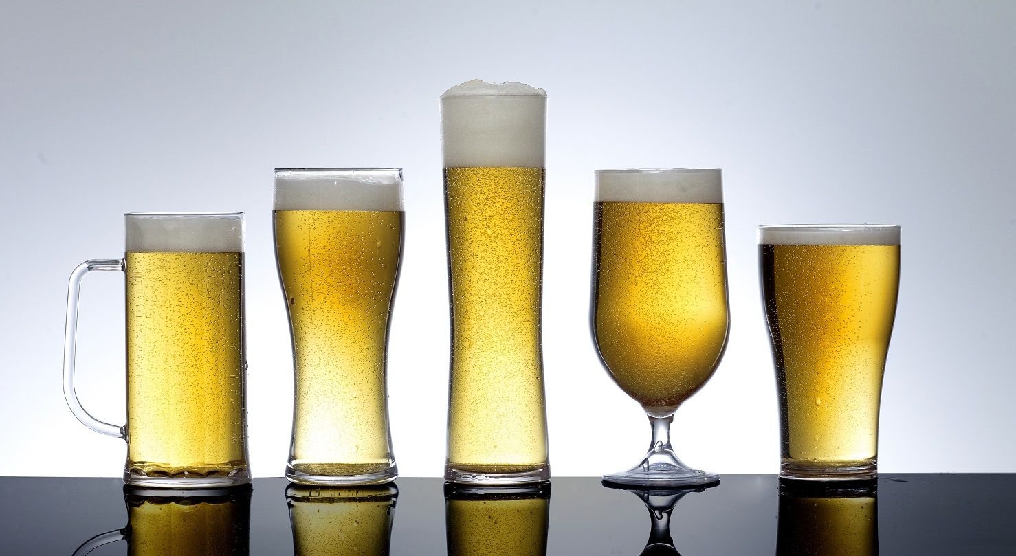 Beer Pint and Half Pints Glasses Polystyrene - Plastic Glasses ...